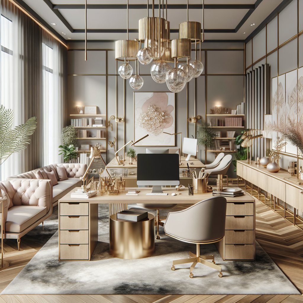 modern feminene office luxury oak | Fanart
