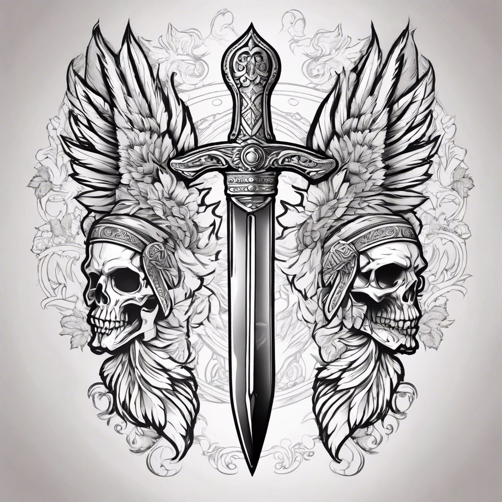Dagger with Indian head in blade | Fanart
