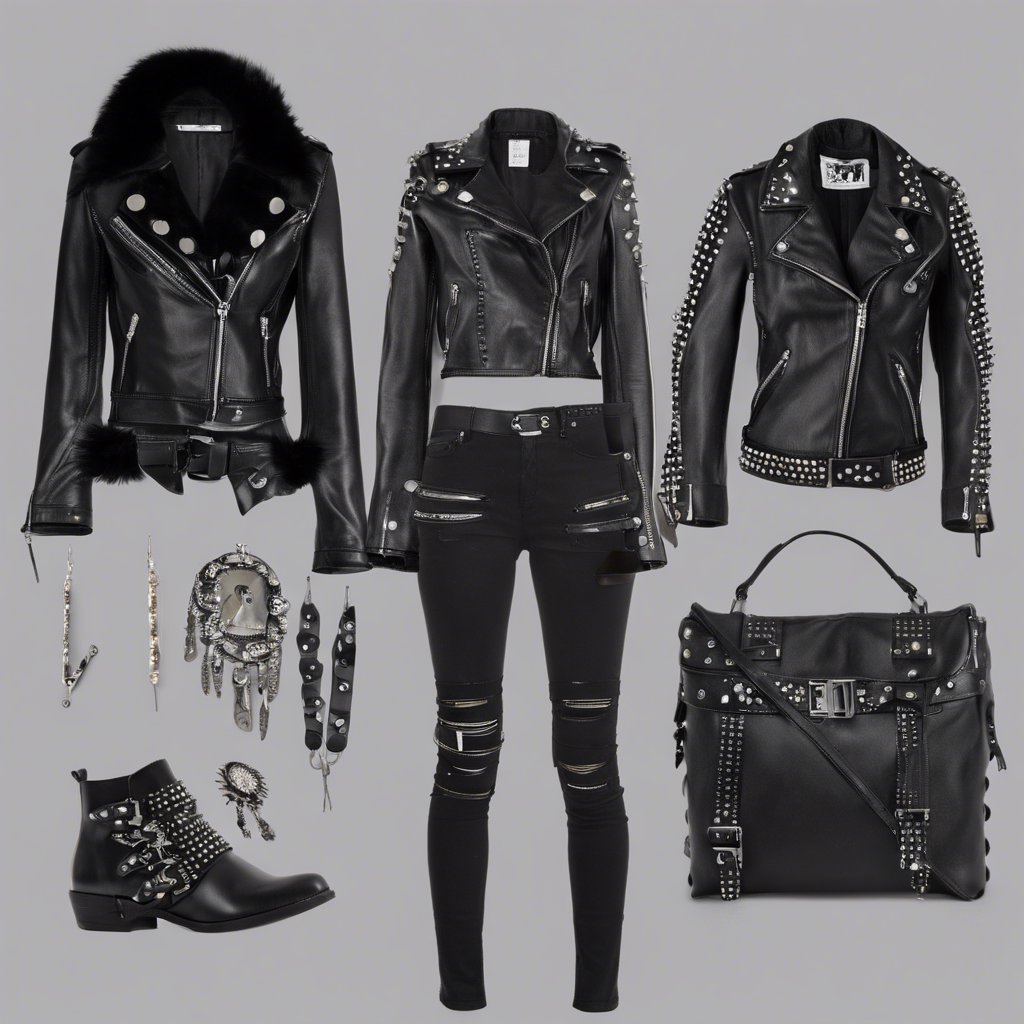 Punk rock outfit with leather jacket Fanart