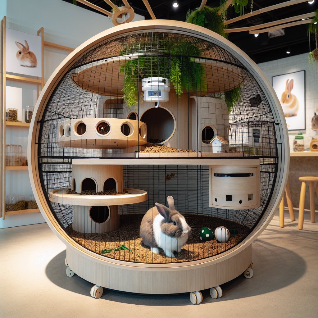 Smart self feeding bunny cage | Fanart