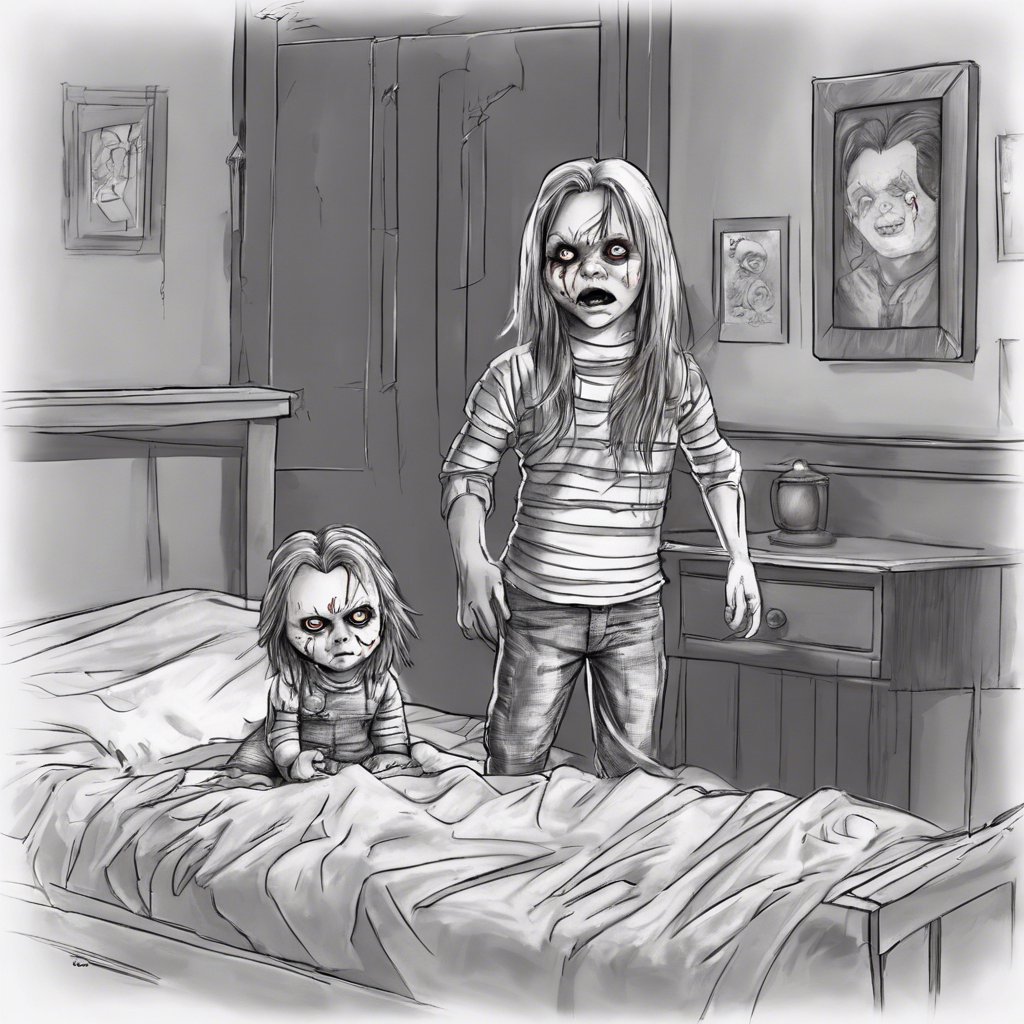 Chucky and Tiffany’s twin children Glen Fanart