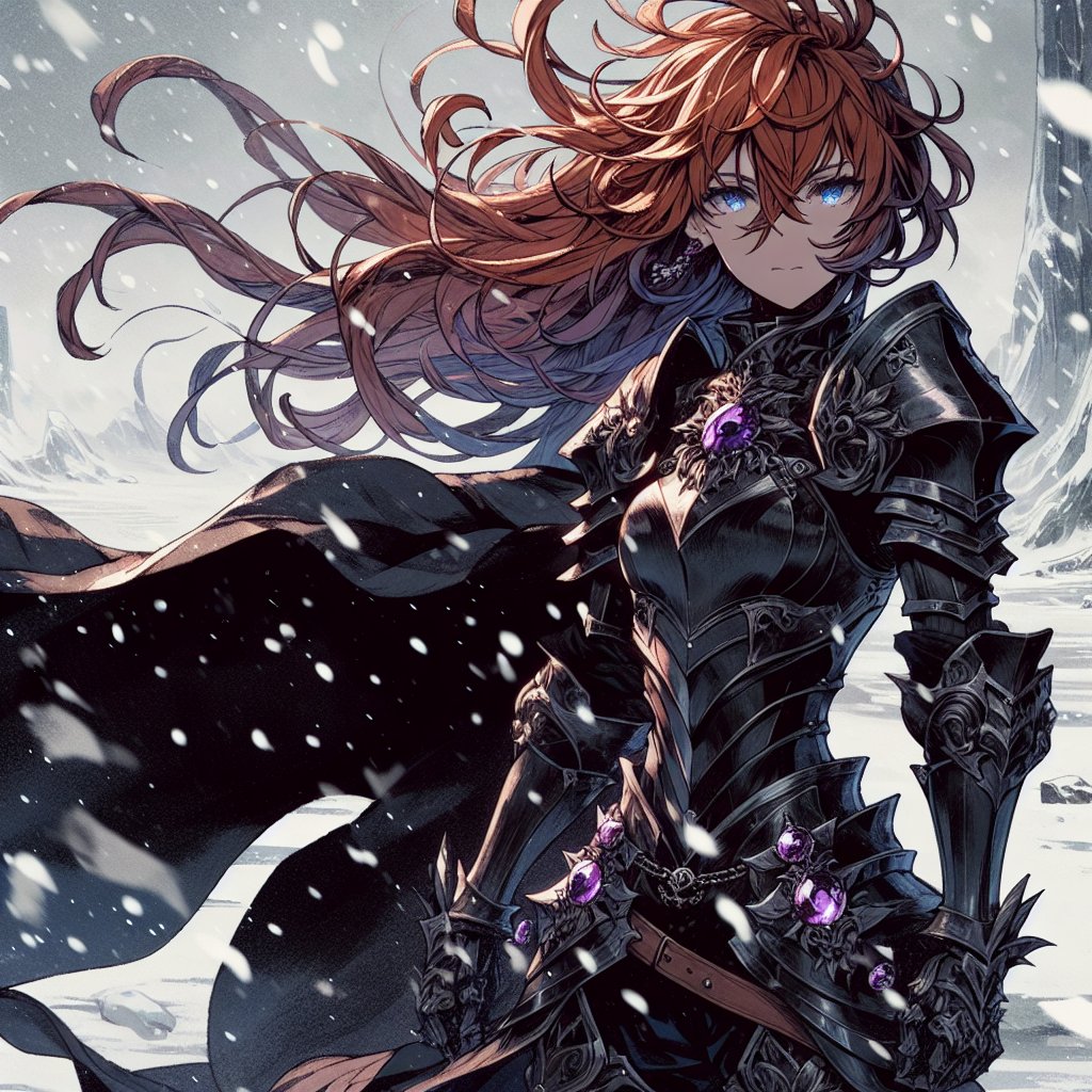 Anime Girl In Knight Armor: Anime Fanart
