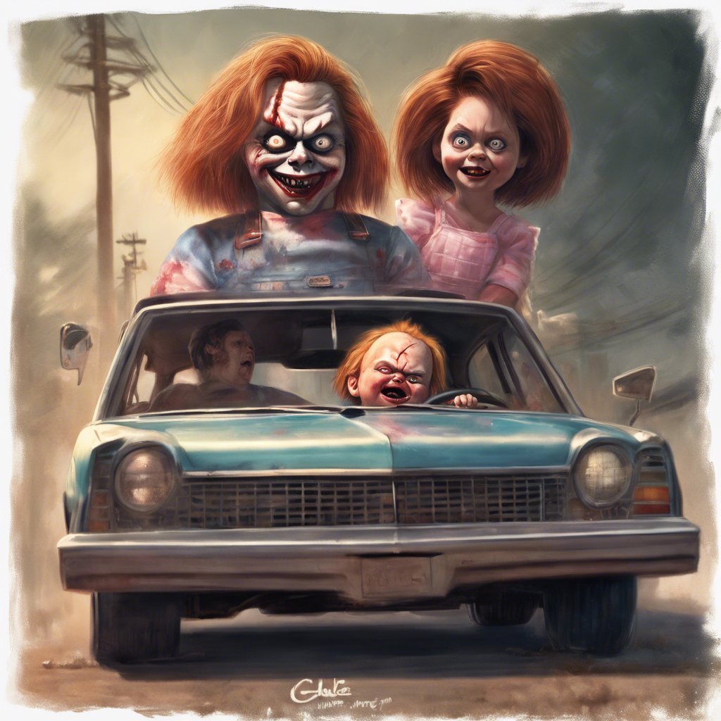 Chucky spanks his daughter Glenda for Fanart