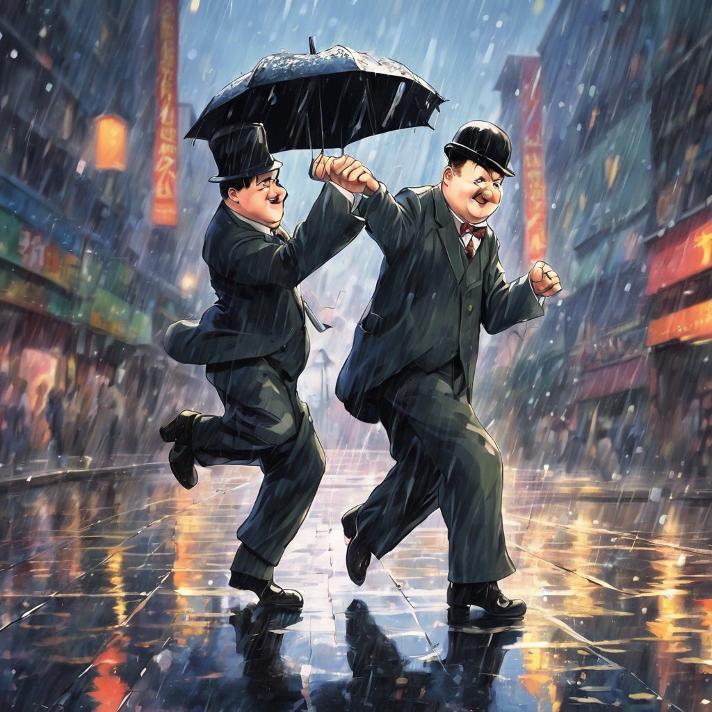Laurel and hardy dancing in the Fanart