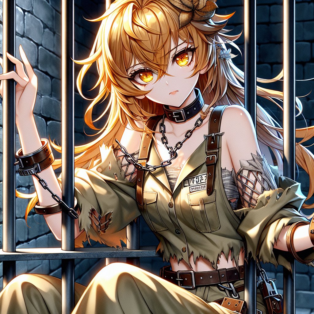 Anime Girl In Prison: Anime girl Fanart