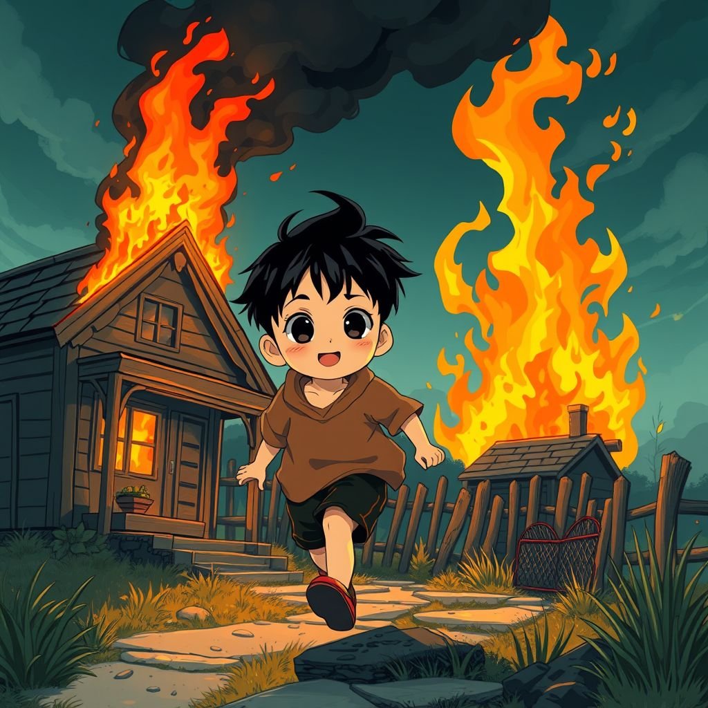 Explore Anime Boy Burning Skyline Fanart