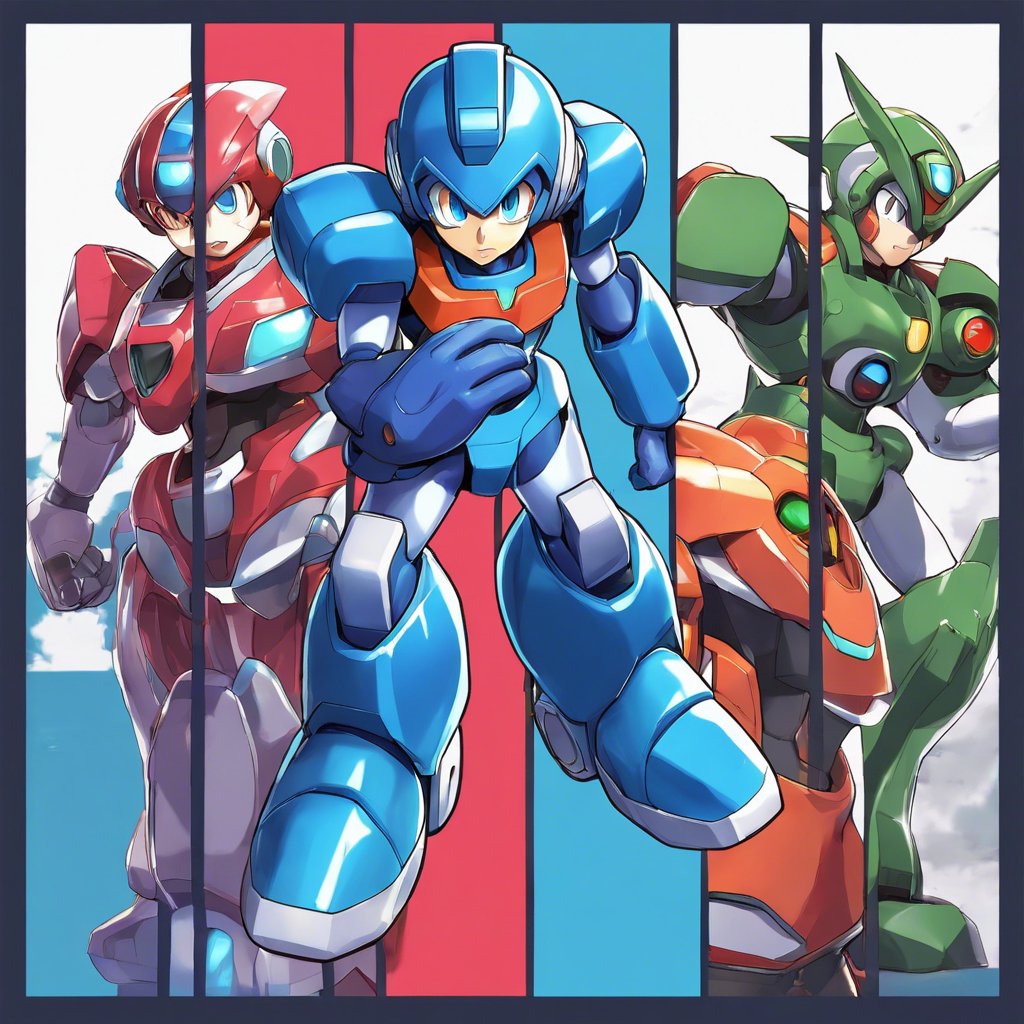 Mega man and Rush Fanart