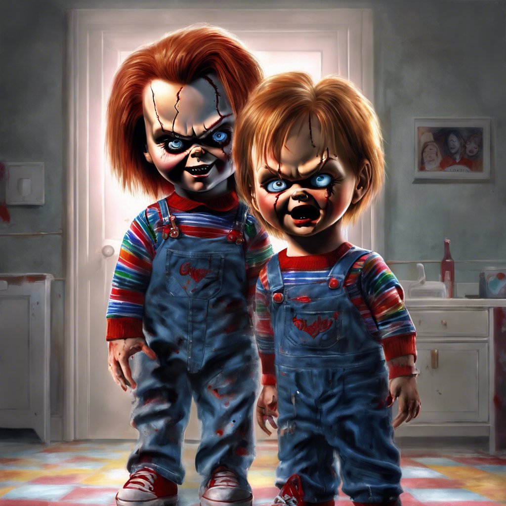 Chucky with makeup on him Chuckys Fanart