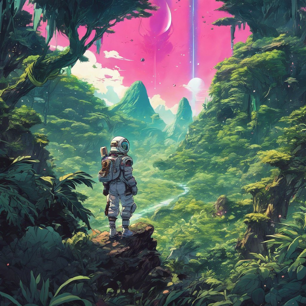 A future samurai astronaut exploring the Fanart