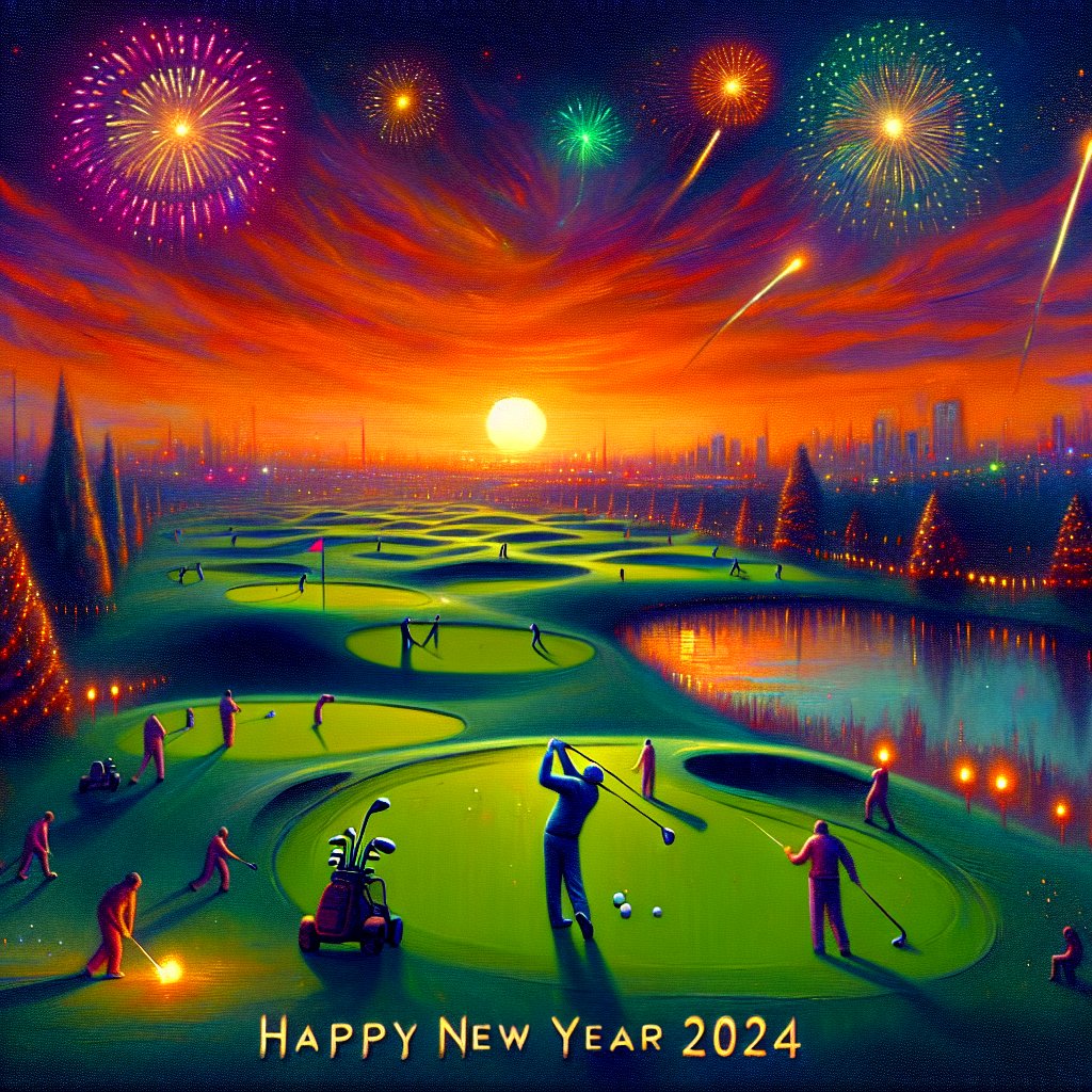 HAPPY NEW YEAR 2024 with golf Fanart