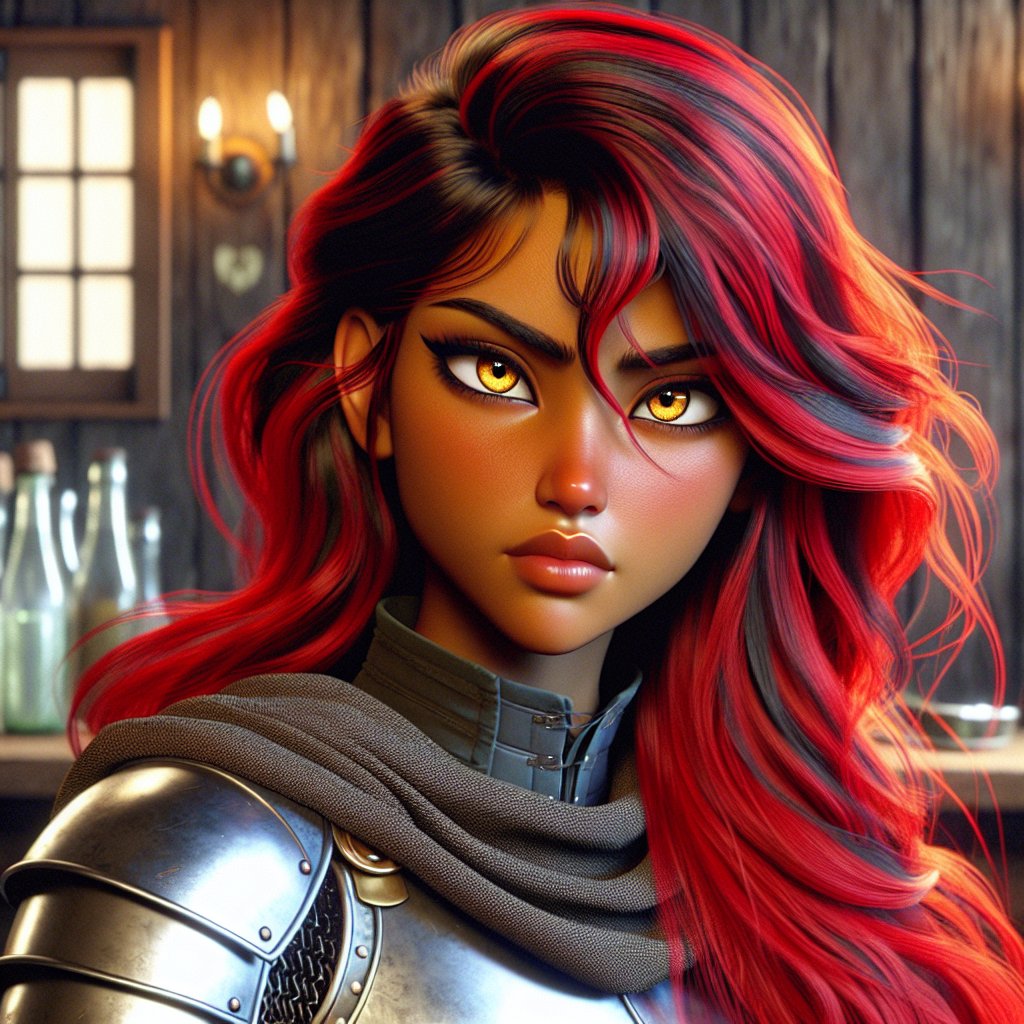 Young lady wearing knight armor with | Fanart