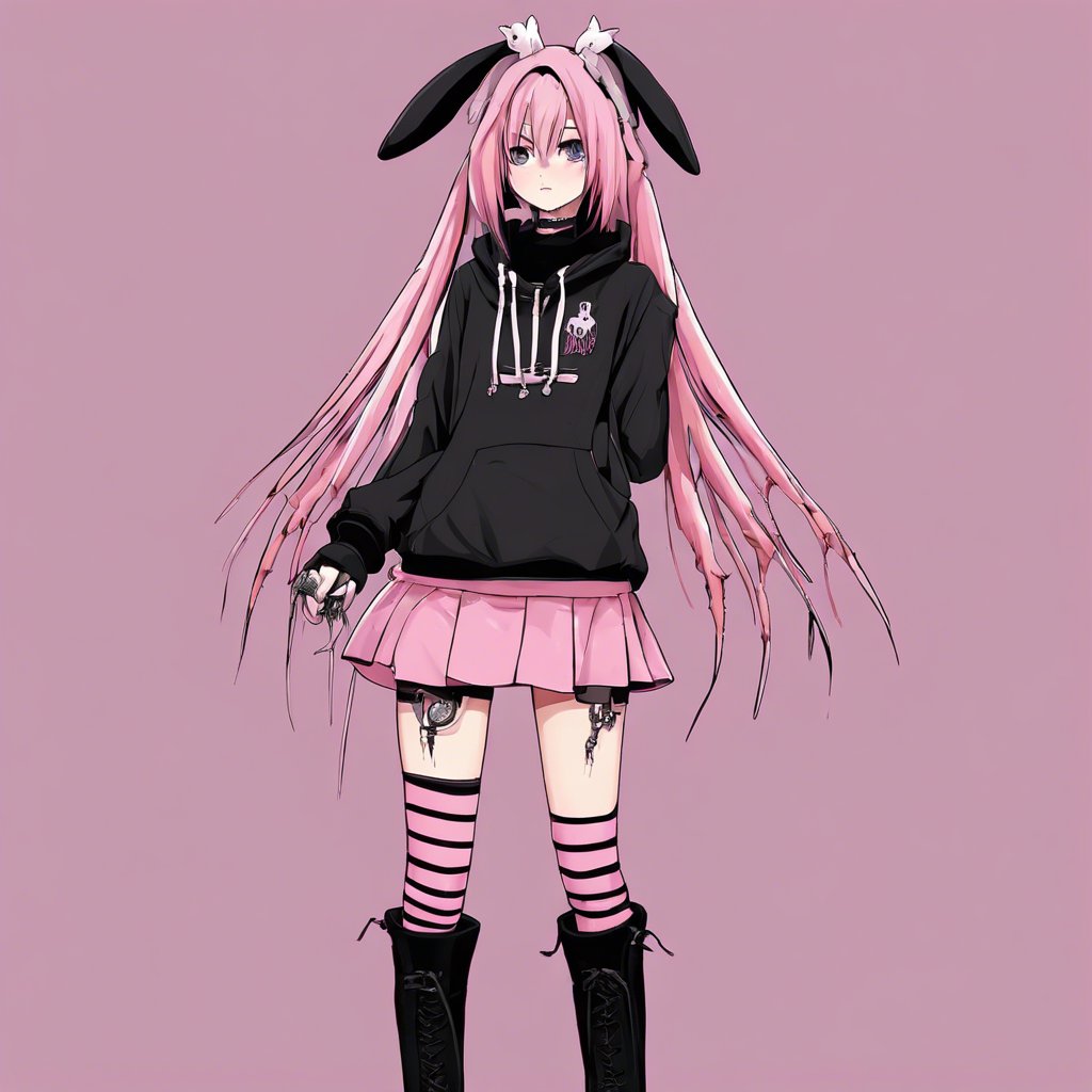 Full body, gothic, chains, spikes, graveyard Fanart