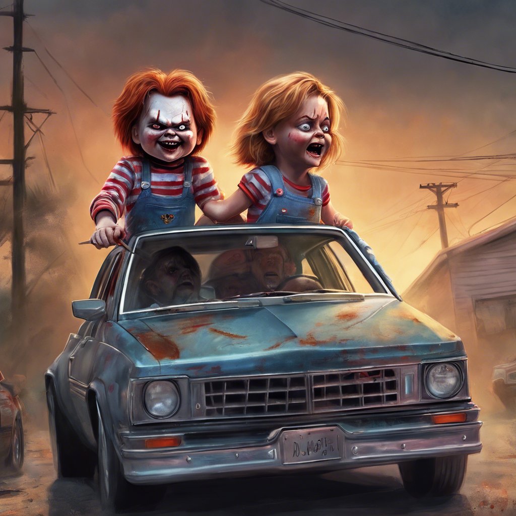 Chucky spanks his daughter Glenda for Fanart